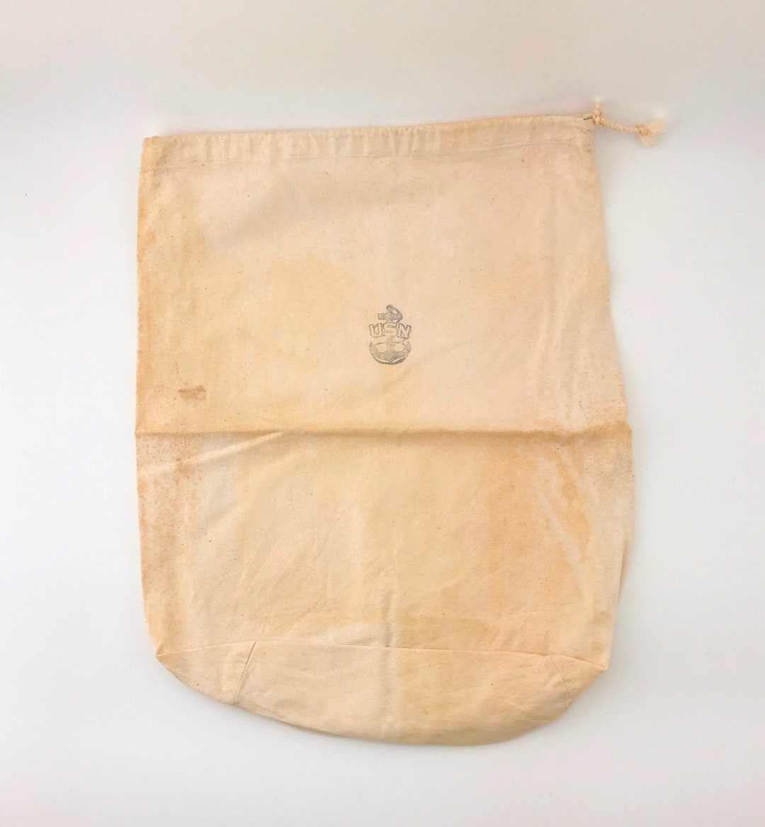 Vintage USN, U.S. Navy, WWII, Canvas Small Sea Bag, Rucksack, Navy ...