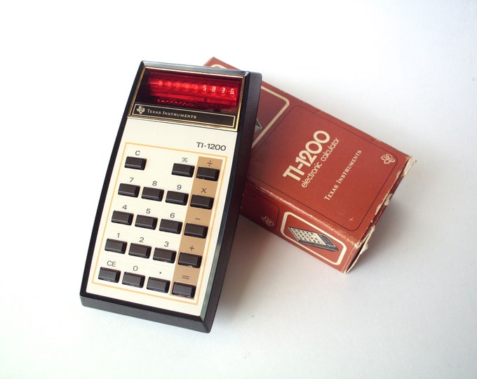 Vintage Texas Instruments TI 1200 Calculator W/red LCD - Etsy