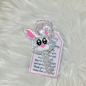 Glitter Easter Bunny Magic Key: Acrylic Ornament With Poem - Etsy