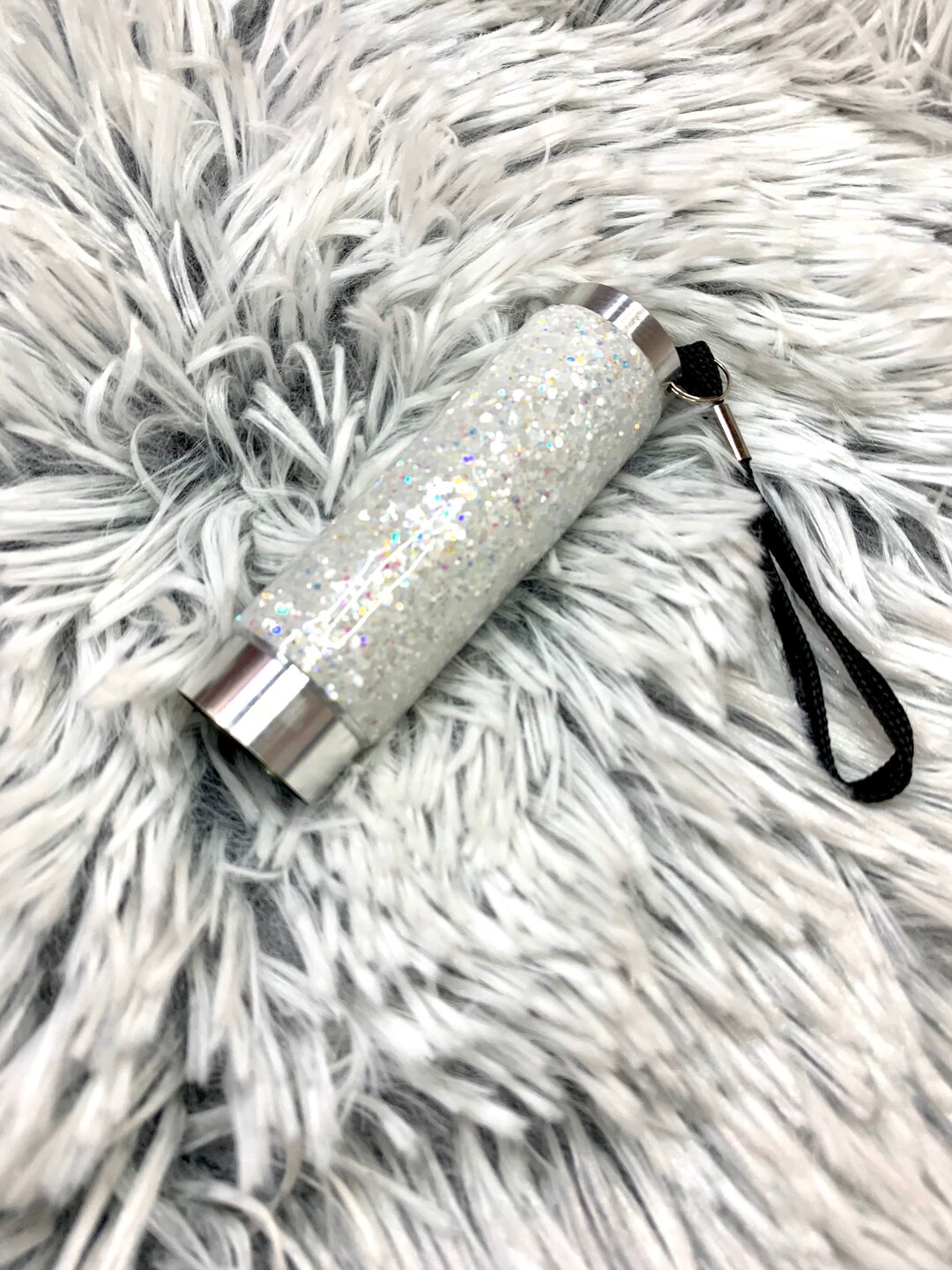 White Iridescent Glitter Flashlight | Milticolor Glitter | Travel ...