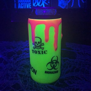 Glow in the Dark Skinny Can Cooler Glow Drip Halloween Halloween ...