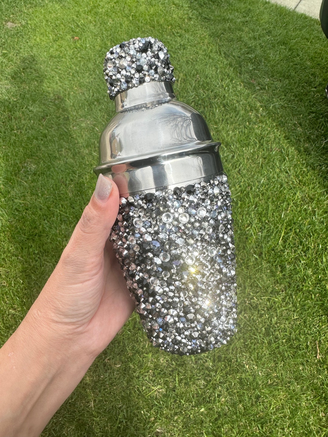 Rhinestone Cocktail Shaker | 16oz Shaker | Barware - Etsy