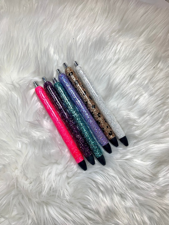 Glitter Pens Custom Glitter Gel Pen Refillable Pen - Etsy
