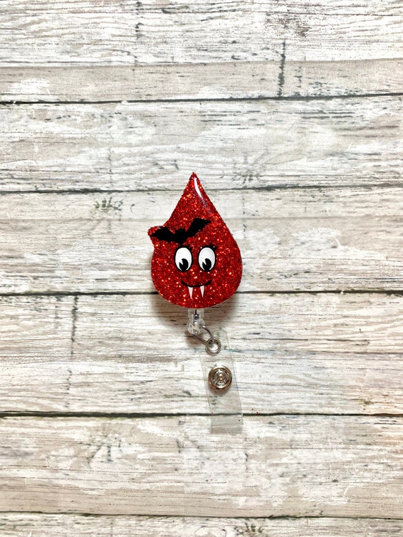 Vampire Blood Droplet Badge Reel | Etsy