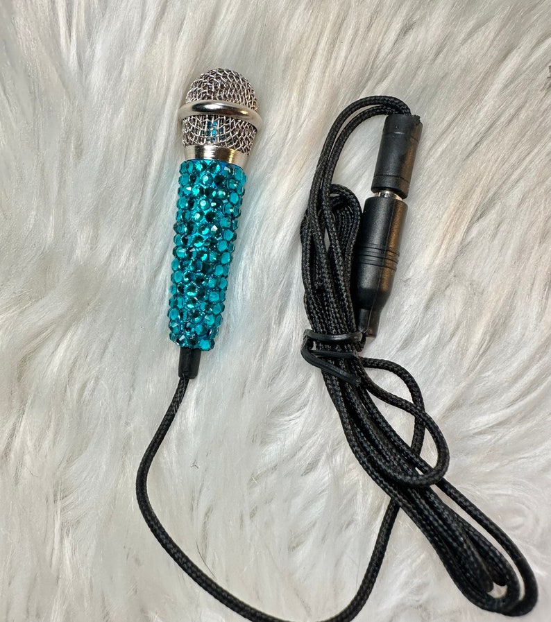Rhinestone Mini Microphone Mic for Recording on Tiktok - Etsy