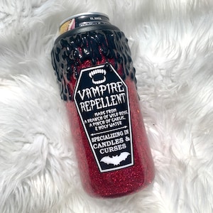 Vampire Repellent Candle Slim Can Cozie Slim Can Cooler Candle Cozie ...