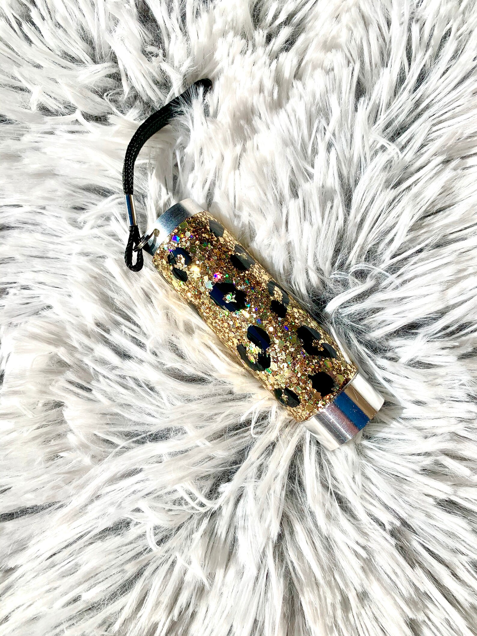 Glitter Leopard Flashlight Gold Glitter Travel Flashlight - Etsy