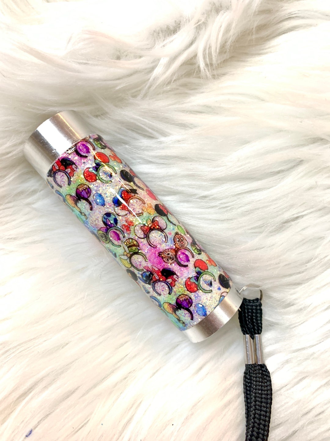 Glitter Disney Ears Flashlight | Opal Glitter | Travel Flashlight - Etsy
