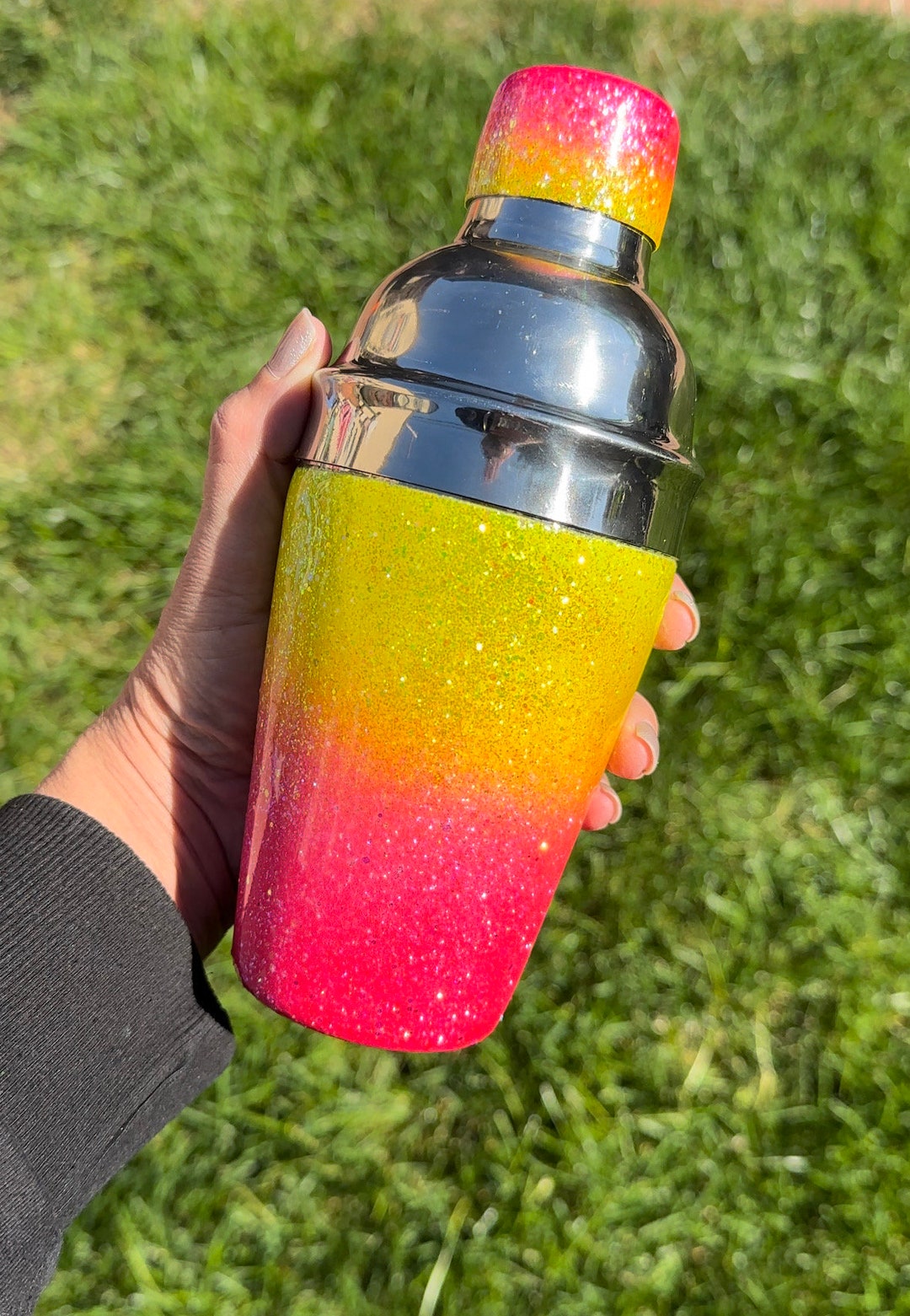 Sunset Glitter Cocktail Shaker | 16oz Shaker | Barware - Etsy
