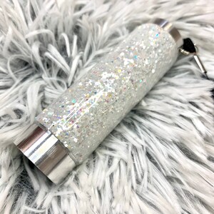 White Iridescent Glitter Flashlight | Milticolor Glitter | Travel ...