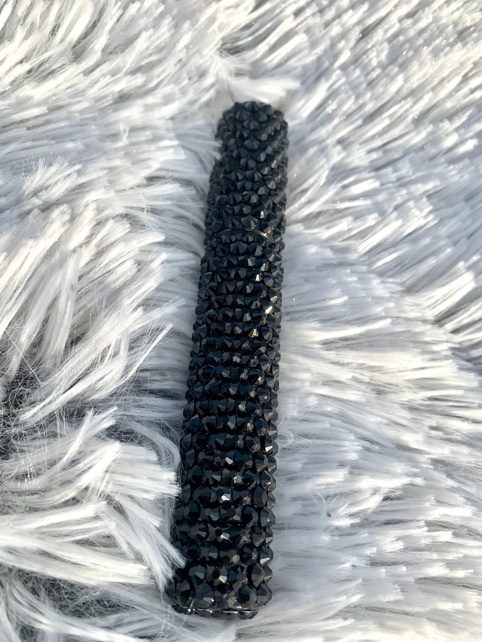 Black Crystal Collapsible Straw Travel Straw Straw - Etsy