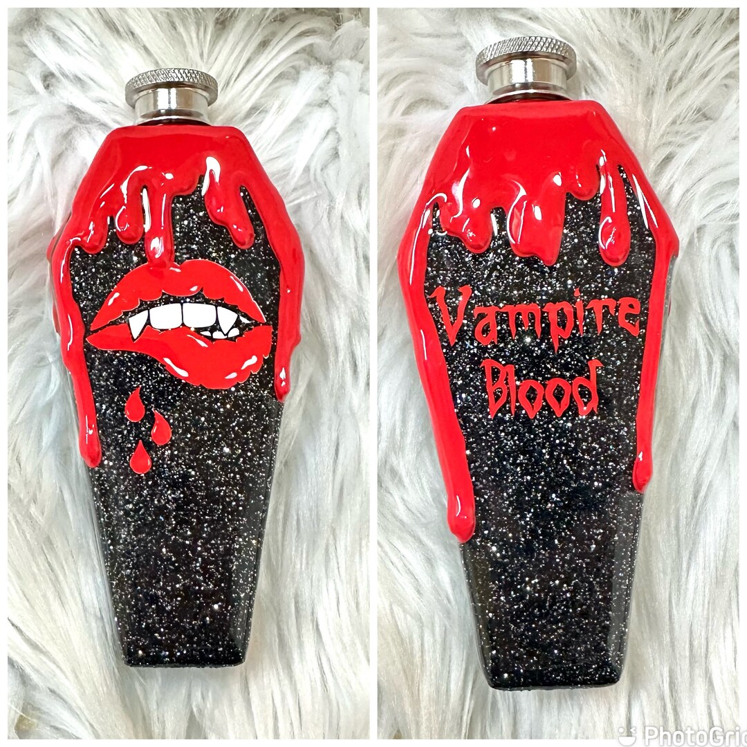 Vampire Glitter Coffin Flask | Punk Rock | Stainless Steel Coffin ...