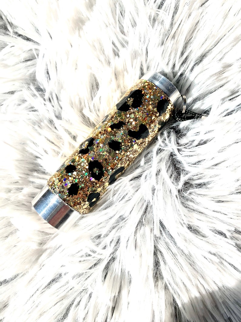 Glitter Leopard Flashlight Gold Glitter Travel Flashlight | Etsy