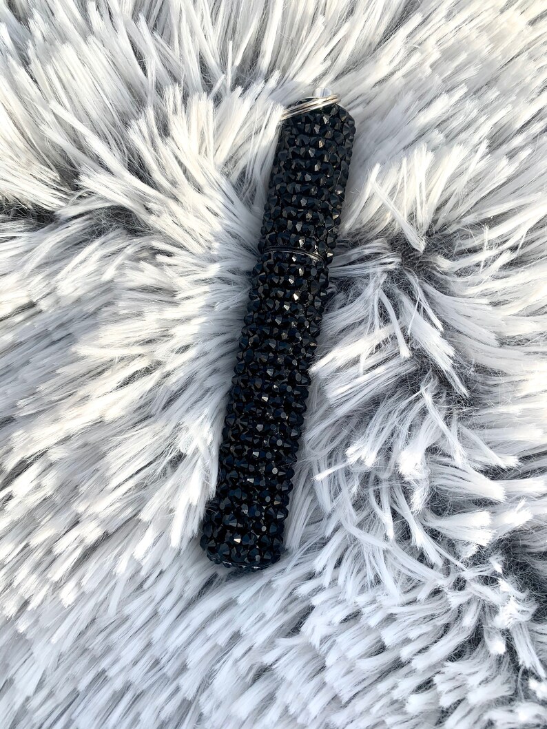 Black Crystal Collapsible Straw Travel Straw Straw - Etsy