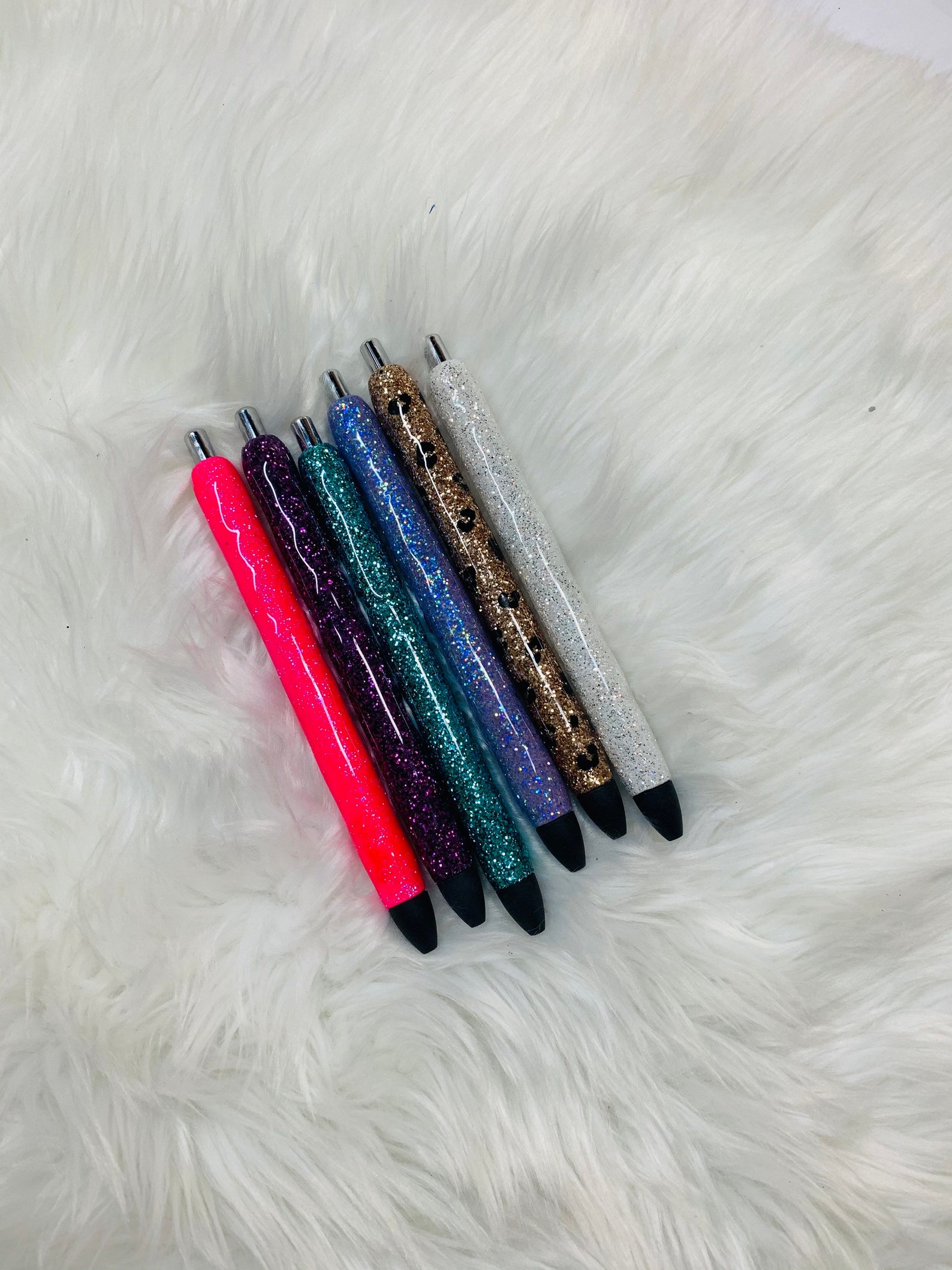 Glitter Pens Custom Glitter Gel Pen Refillable Pen | Etsy