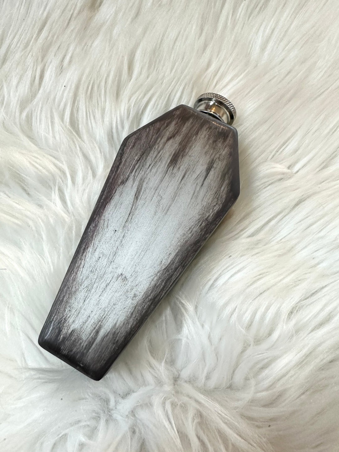 Distressed Coffin Flask: Punk Rock Stainless Steel, Hand Painted - Etsy