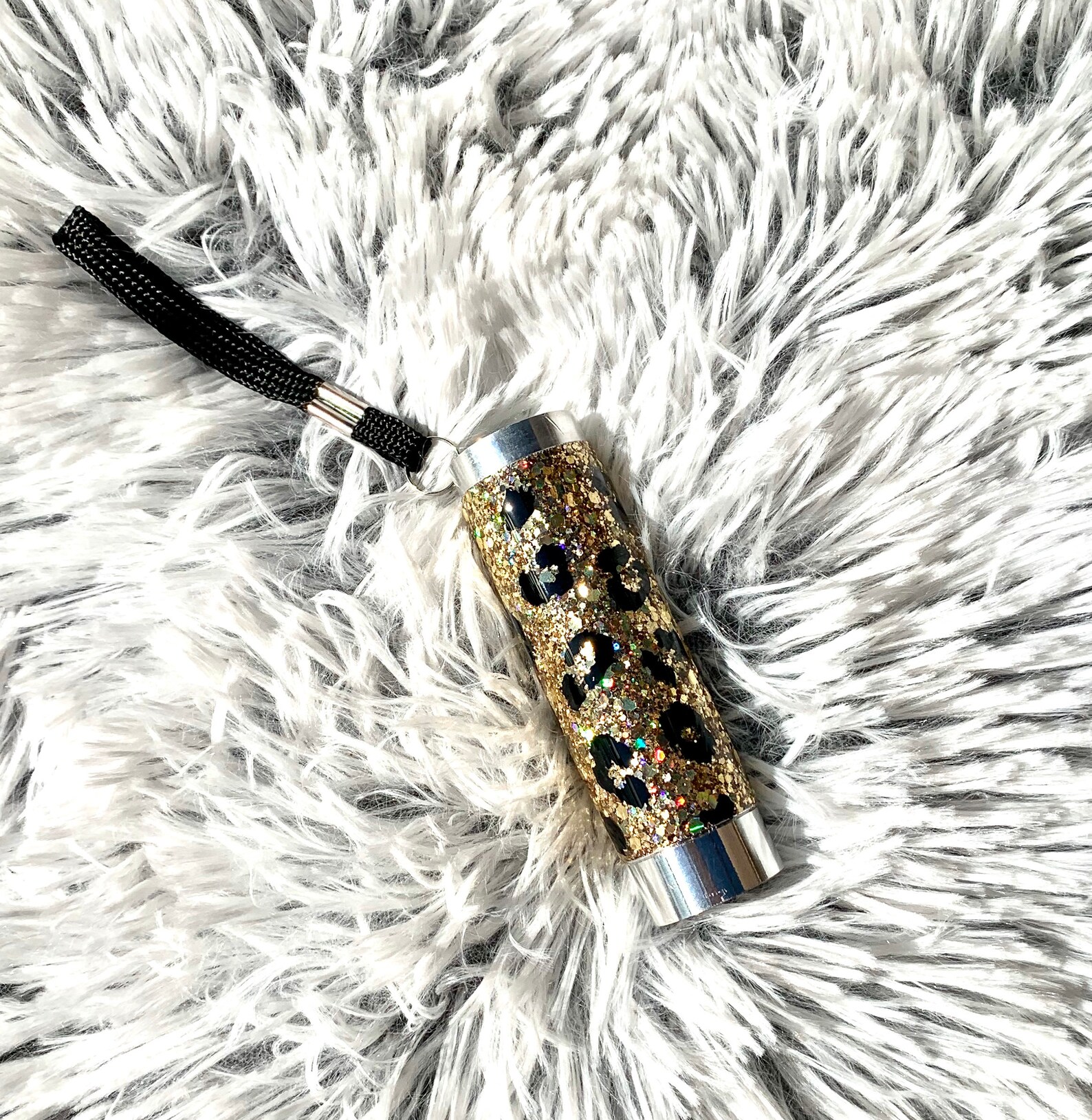 Glitter Leopard Flashlight Gold Glitter Travel Flashlight - Etsy
