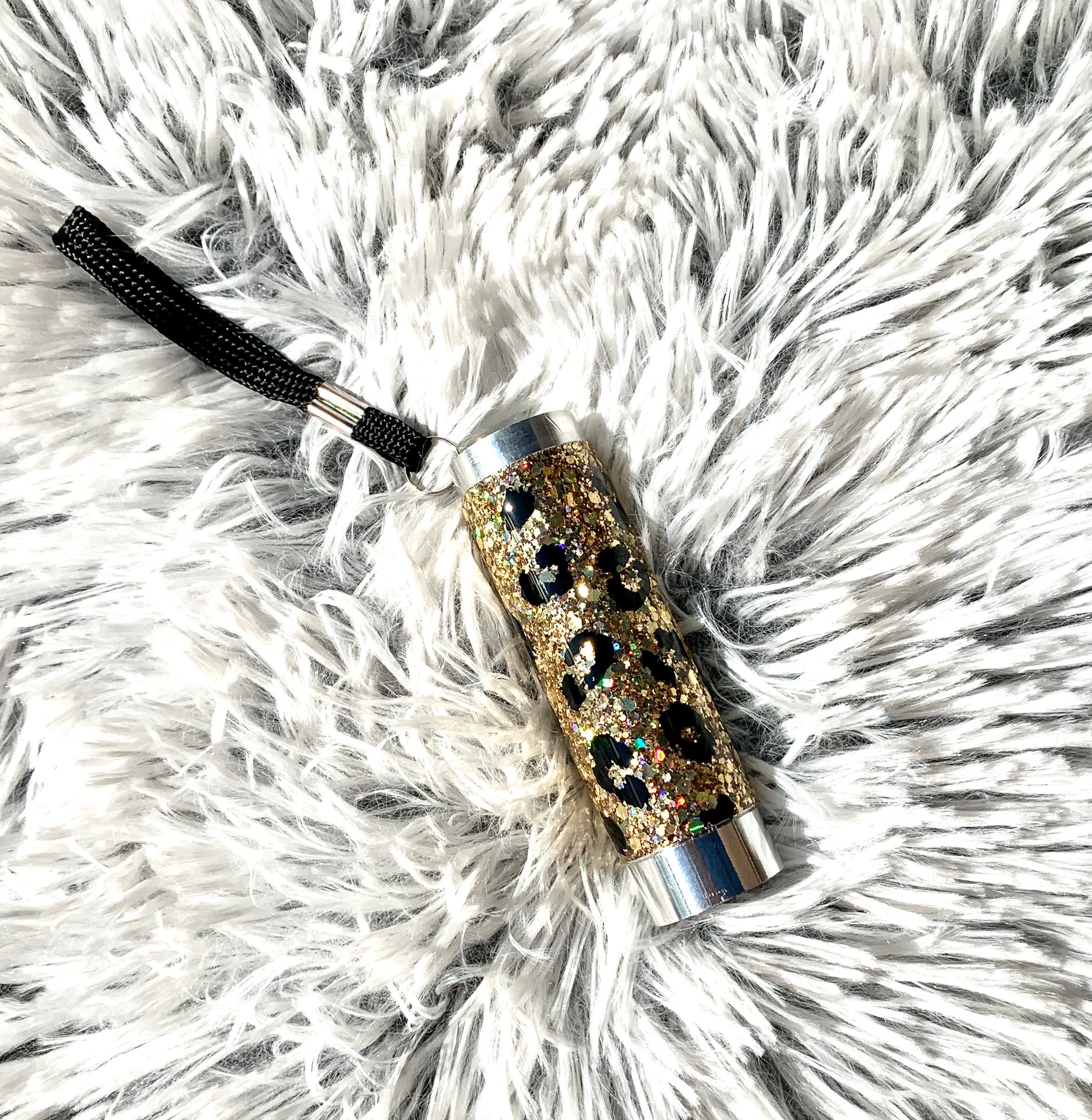 Glitter Leopard Flashlight | Gold Glitter | Travel Flashlight - Etsy