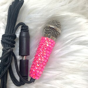 Rhinestone Mini Microphone | Mic for Recording on Tiktok, Youtube ...