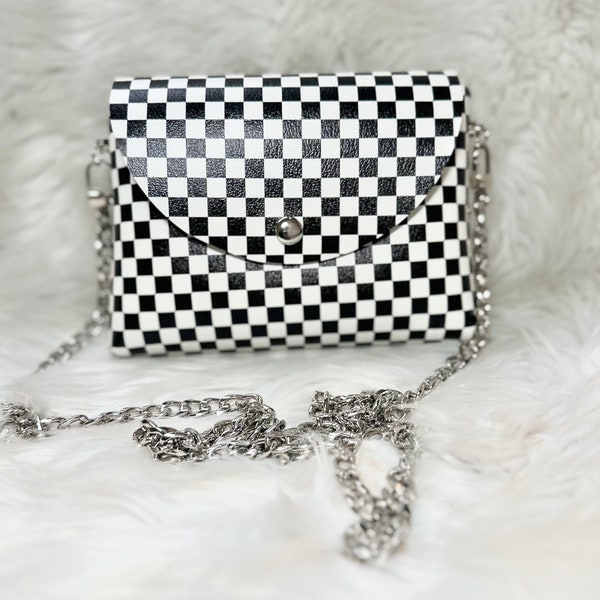 Checkered Purse - Etsy