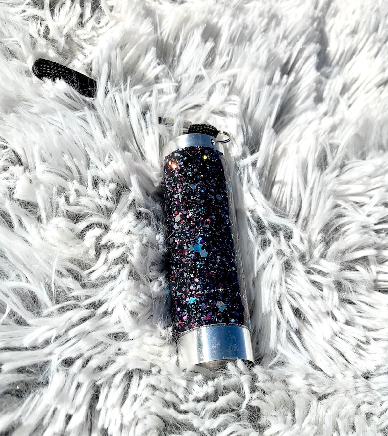 Black Glitter Flashlight Milticolor Glitter Travel | Etsy