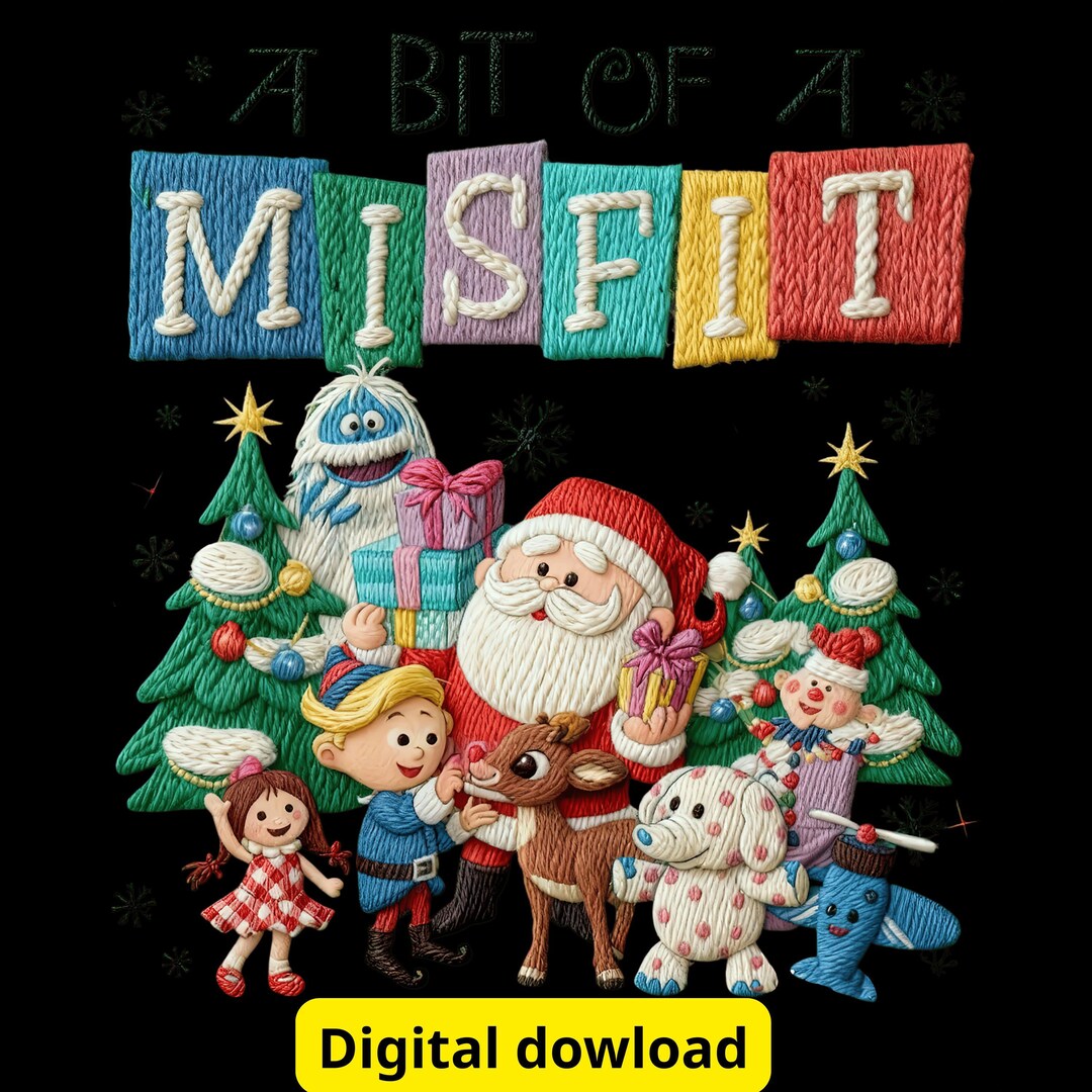 Rudolph the Red Nosed Reindeer Png, Retro Wishlist of Misfits Toys PNG ...
