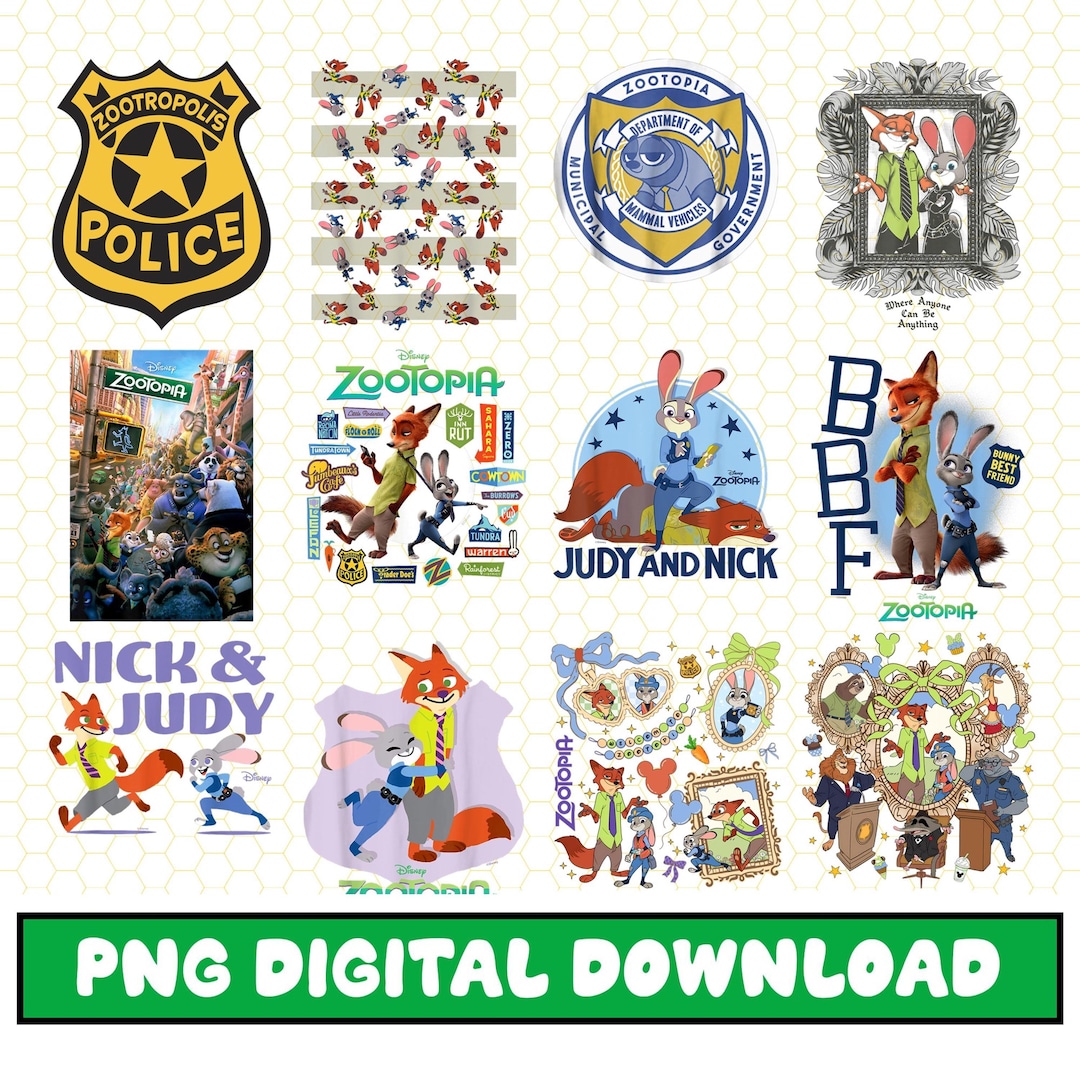12+ Designs Zootopia PNG Bundle, Disneyland Cartoon Characters Png ...