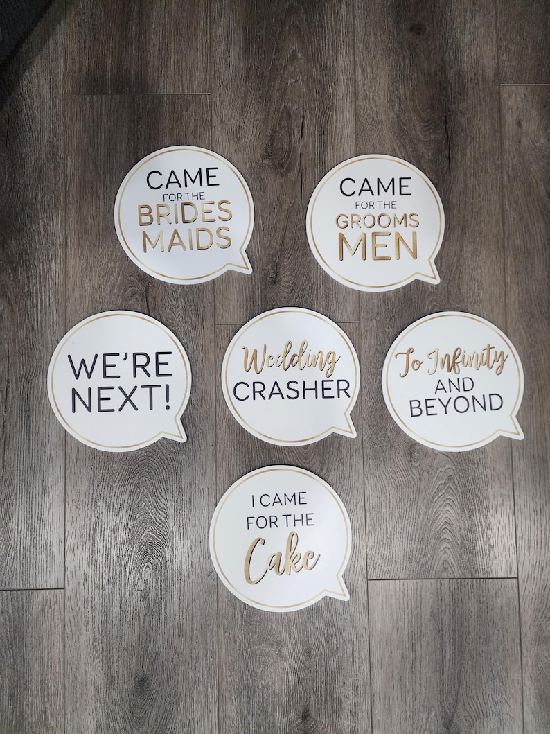 Wedding Photobooth Props - Double Sided Highquality5mm PVC- the Mr and ...