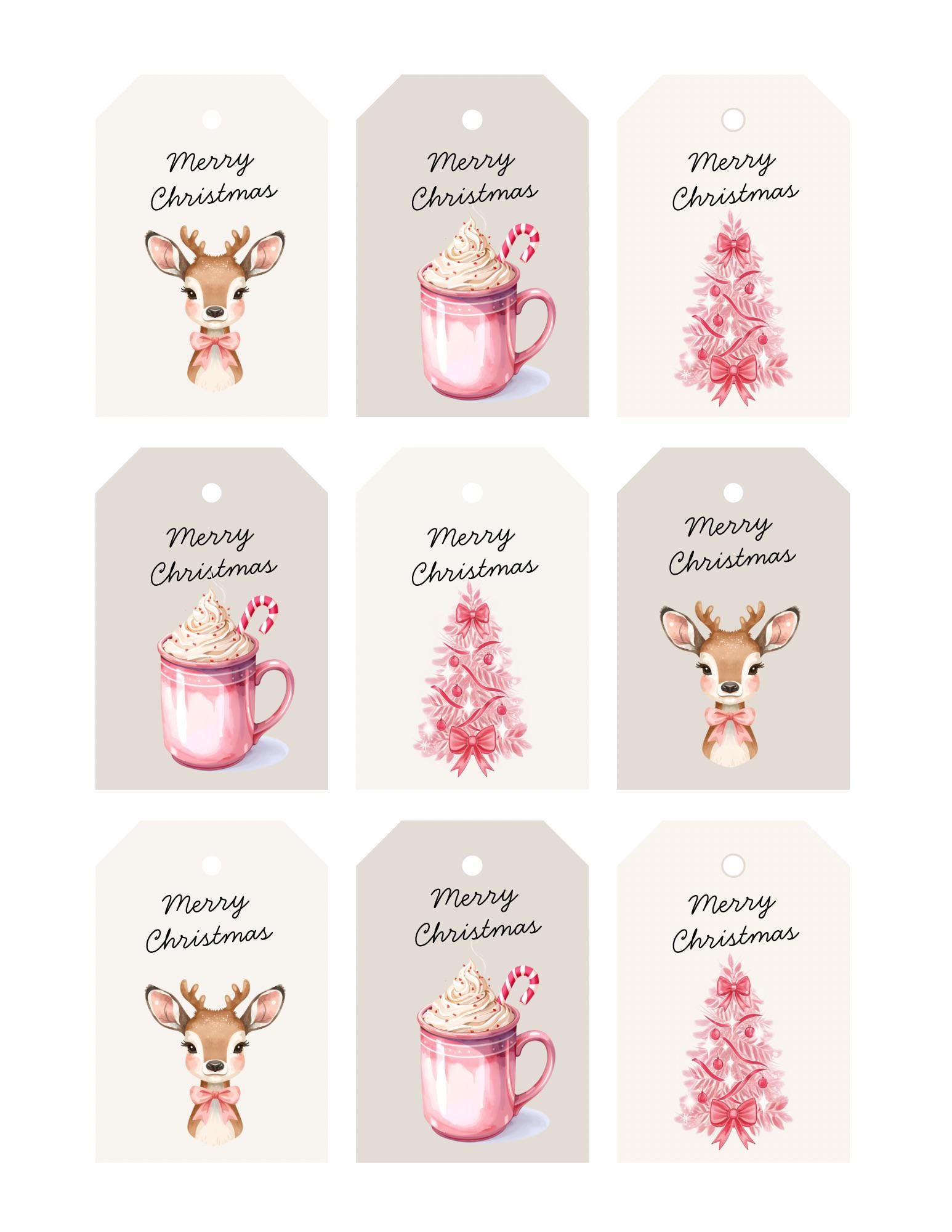 Christmas Tag Digital Download - Etsy