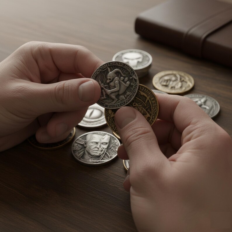 Mithology & Creatures Coin Depth Map Bundle: 3D Horror Embossing Height ...