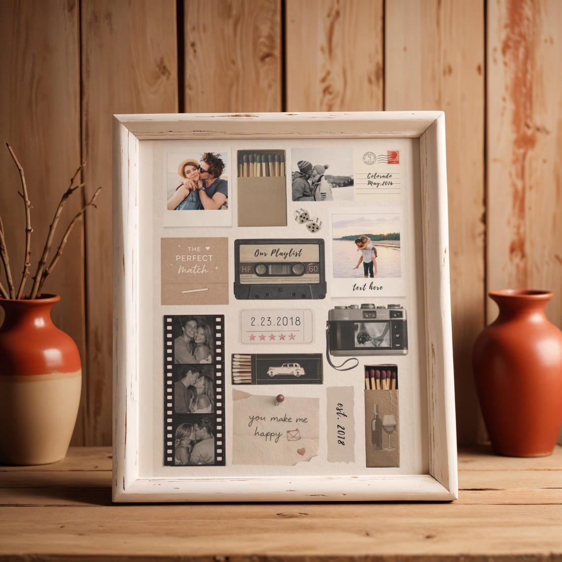 Custom Matchbox Frame Template | Editable Canva Keepsake | Meaningful ...