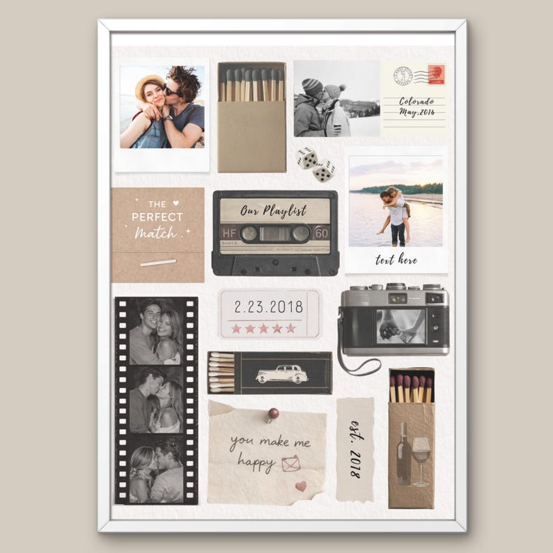 Custom Matchbox Frame Template | Editable Canva Keepsake | Meaningful ...