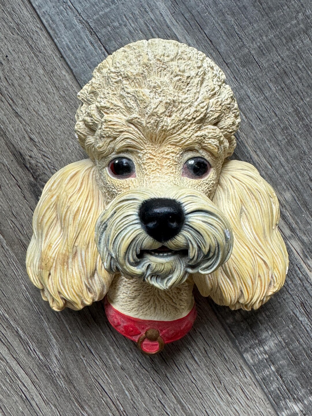 Vintage 60’s Bossons White Poodle Chalkware Wall Hanging Dog Head ...