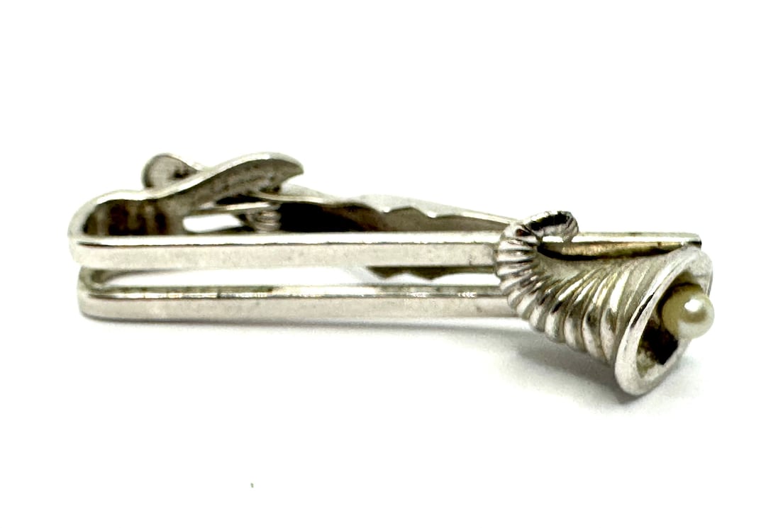 VERY RARE Vintage 60s SWANK Fall Holiday Cornucopia Faux Pearl Tie Bar ...