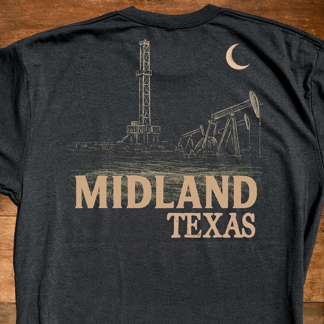 Midland Texas Oilfield Tee - Etsy