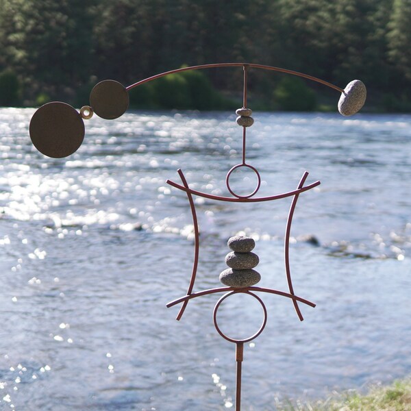 Garden Art Kinetic Wind Sculpture - Etsy