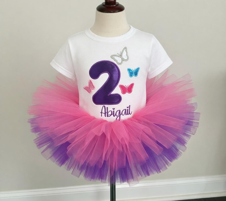 Personalized 1st, 2nd, 3rd, 4th Birthday Outfit Girl, Butterfly ...