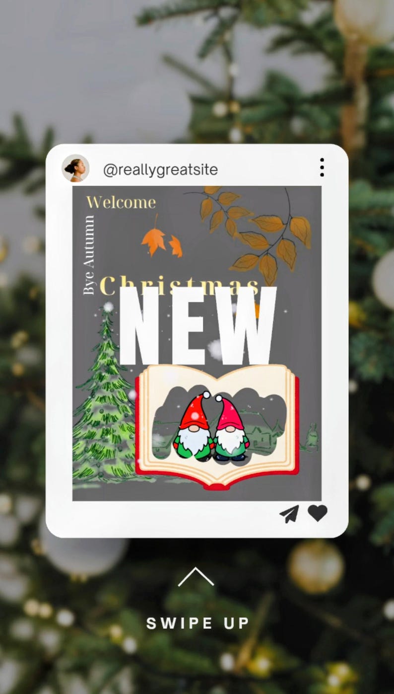 Mini Christmas Clip: Editable Social Media GIF Template - Etsy