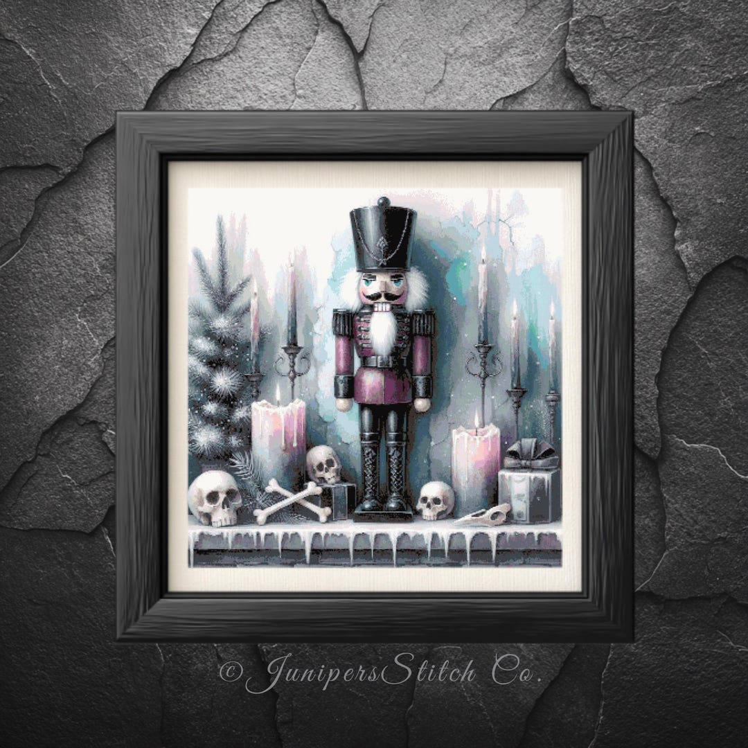 Gothic Nutcracker Cross Stitch Pattern – Dark Christmas Holiday – PDF ...