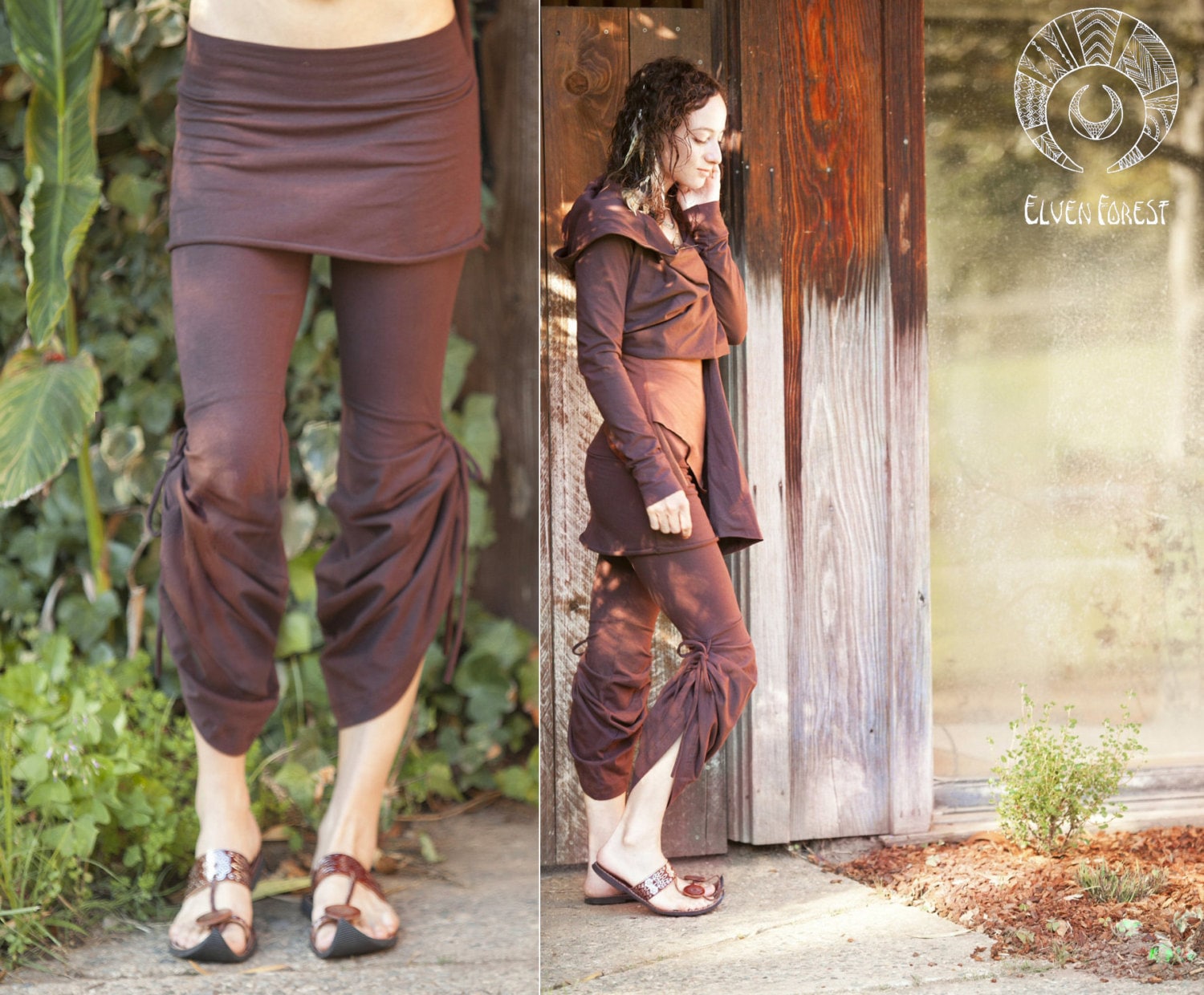 Athena Tie-up Pants and Skirt ~ Flow Pants, Bohemian, Yoga, Pixie Pants ...