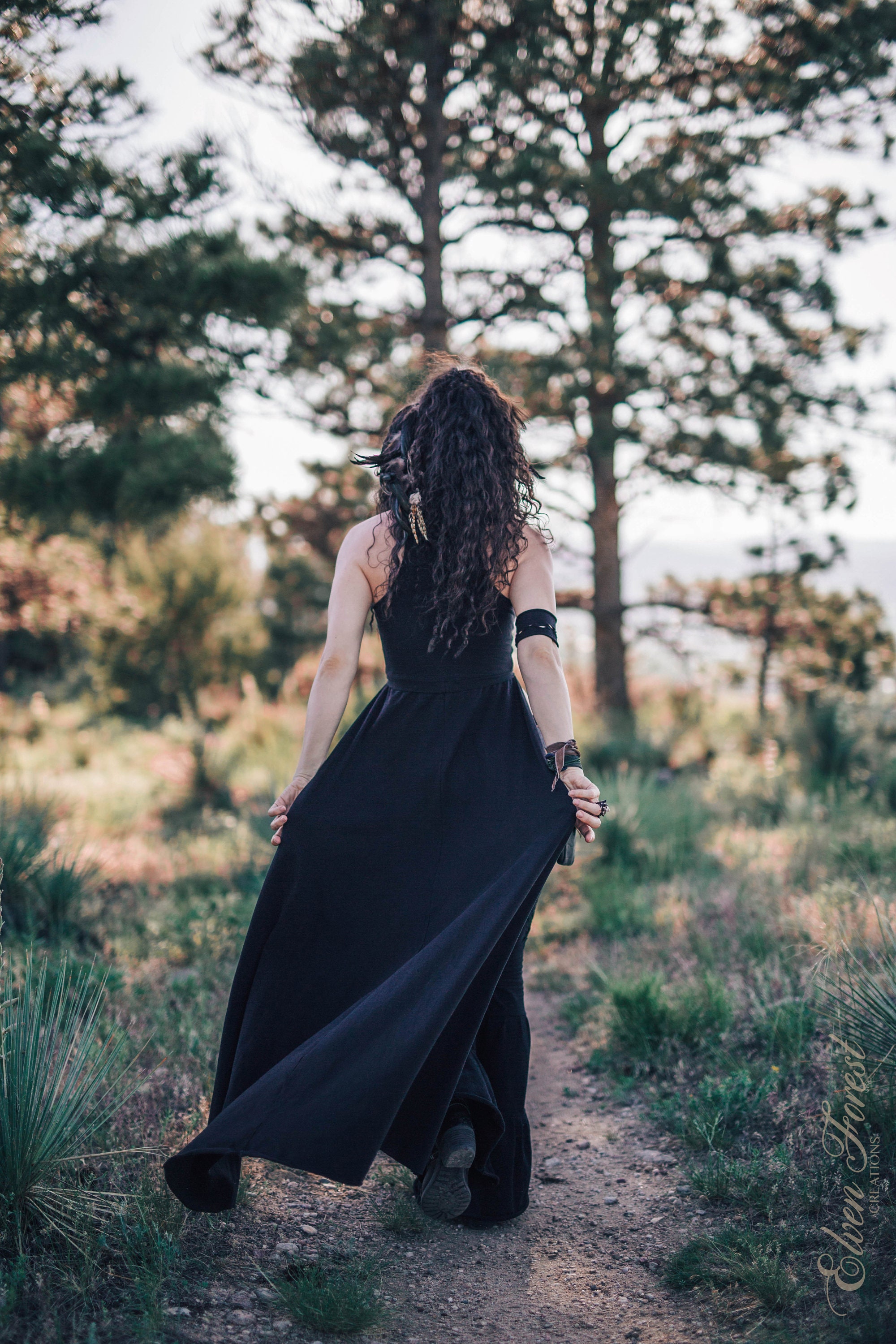 Druidess Duster Crop Top Elven Forest Festival clothing | Etsy