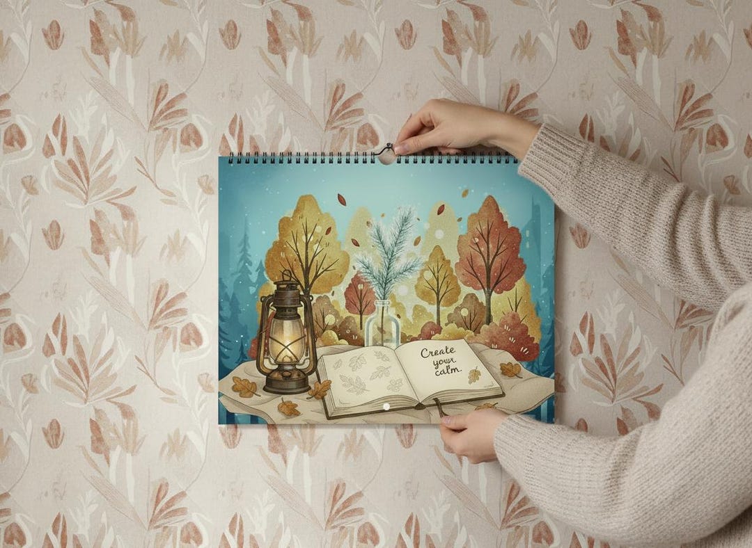 2026 Painted Wall Calendar | Illustrated Nature Art | Minimal Aesthetic ...