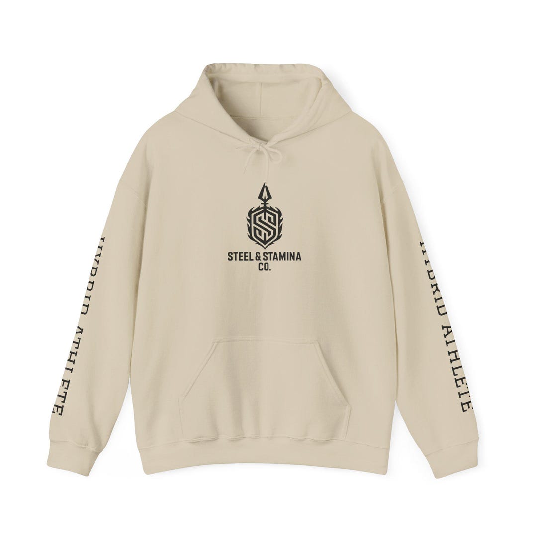 Steel & Stamina Logo Hoodie | Hybrid Athlete Sleeve Graphic - Etsy