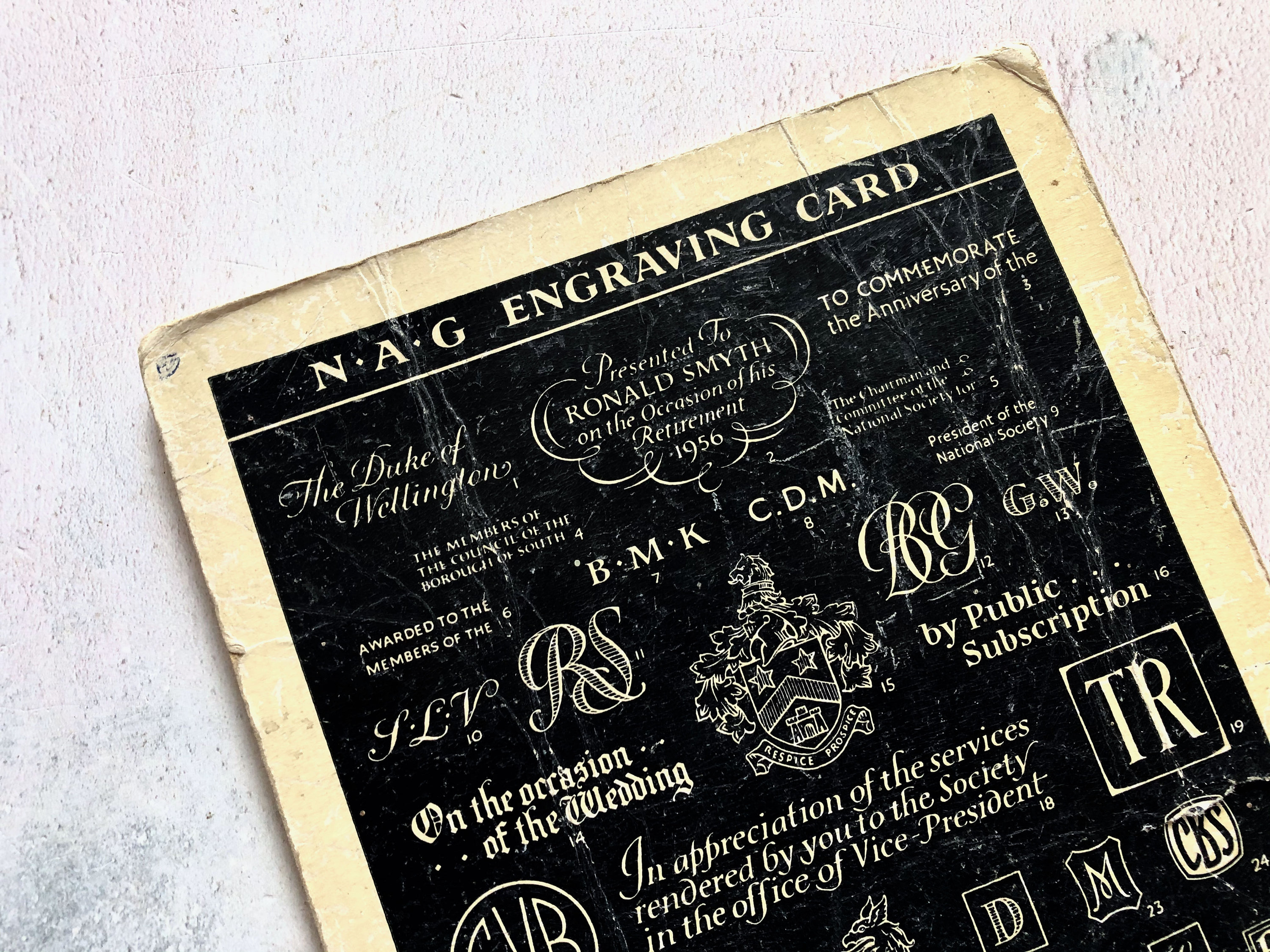 Vintage NAG Engraving Card Shop Counter Sign - Etsy UK