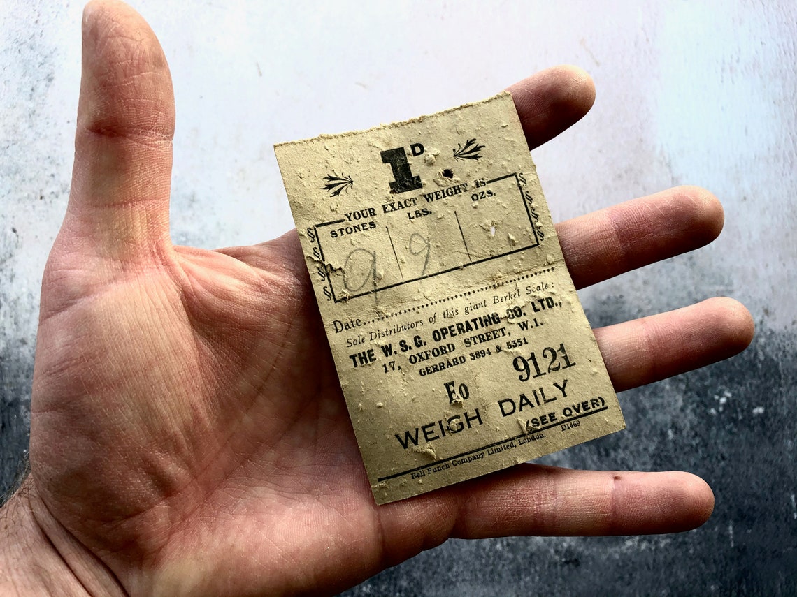 Antique Berkel Giant Weigher Weight Slip & Advertising - Etsy