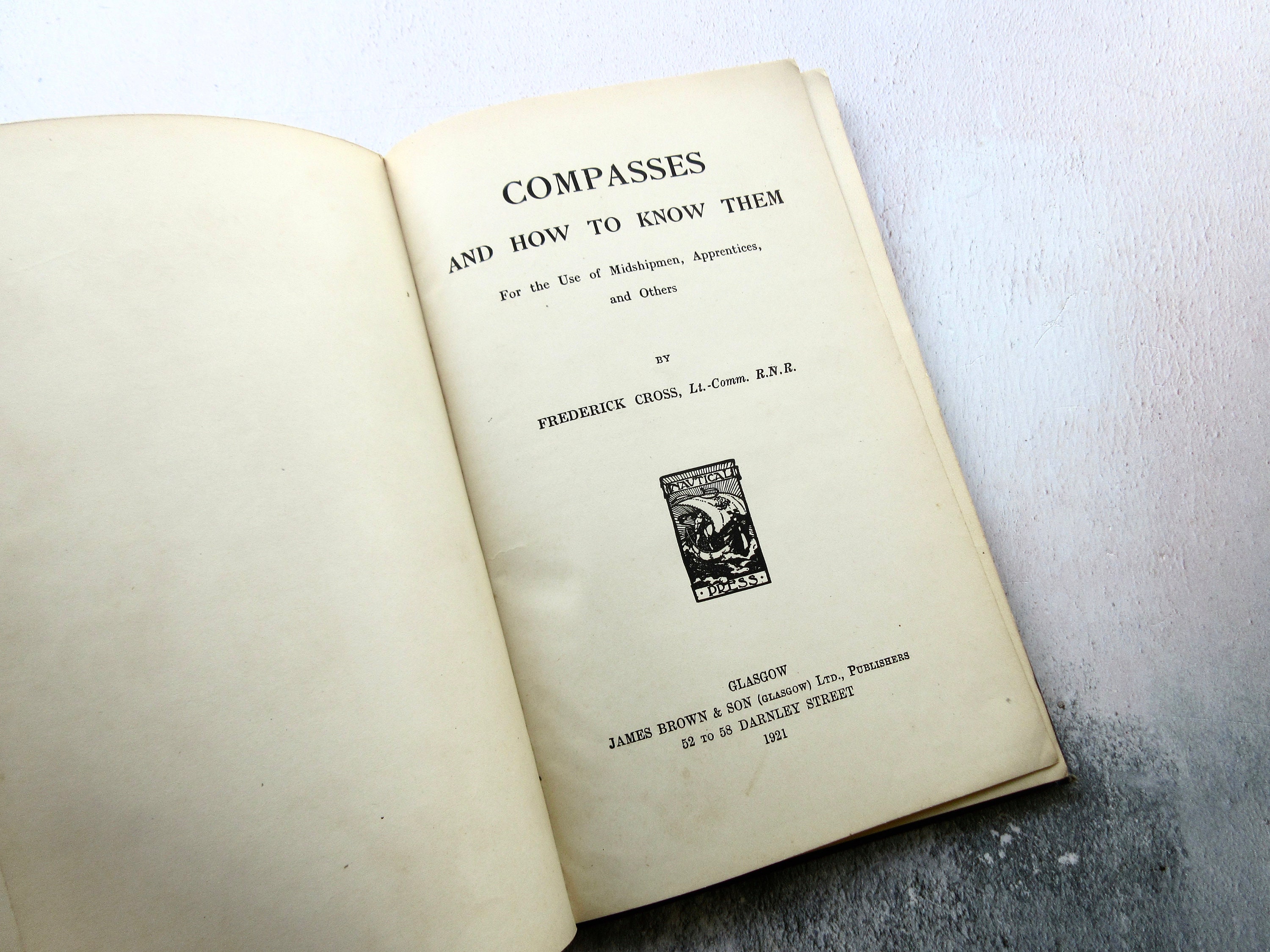 Compasses and How to Know Them Book by Frederick Cross 1921 | Etsy