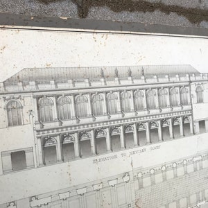 Very Large Architectural Drawing of Trinity College Library | Etsy