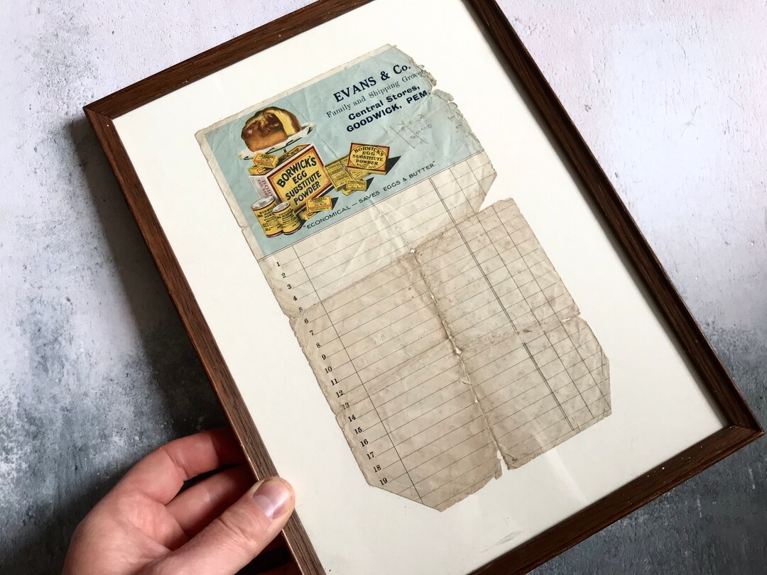 Vintage Welsh Borwick's Advertising Shopping List - Etsy UK