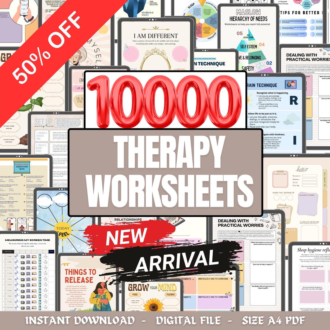 Therapy Bundle, Psychology Worksheets, Internal Family Systems, DBT ...
