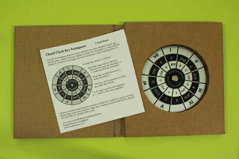 Chord Wheel, Music Theory, Circle of Fifths, Music Practice, Gift for ...